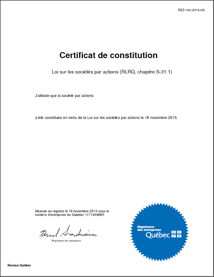 certificat-constitution-québec | Avocat pour l'achat et la vente d ...